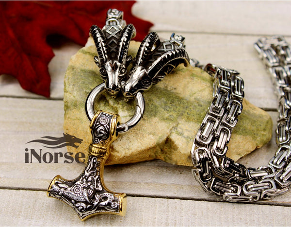Thor's Goats - Mjolnir - Viking Necklace | Norse Jewelry | Thor Neckla ...